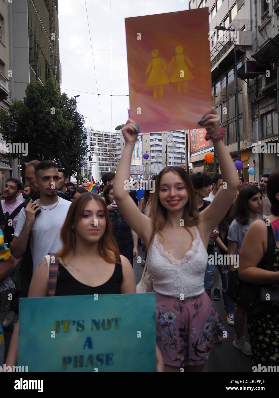 Athens, Greece. 10th June, 2023. Thousands of people take part in the ...