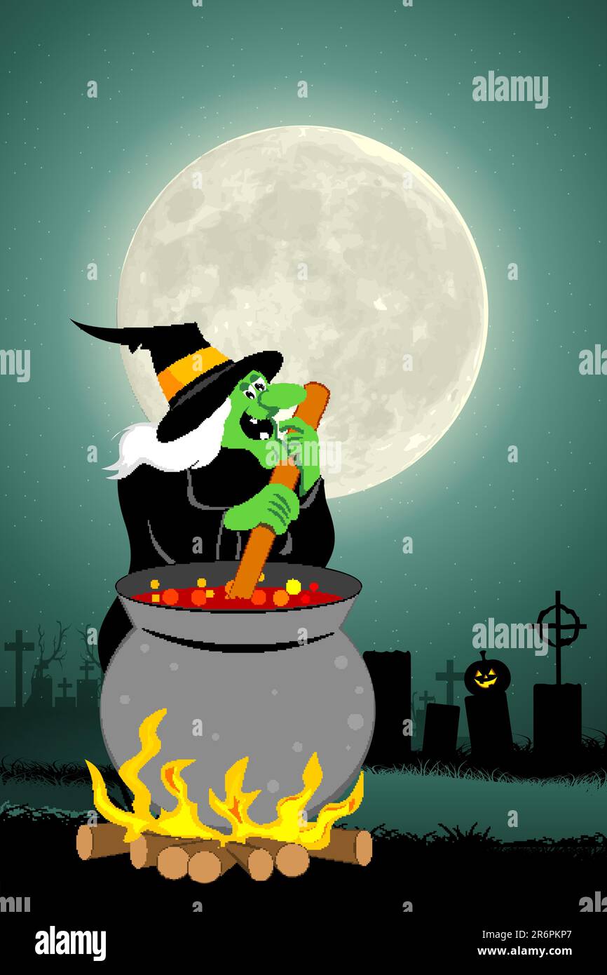 Night cooking Stock Vector Images - Alamy