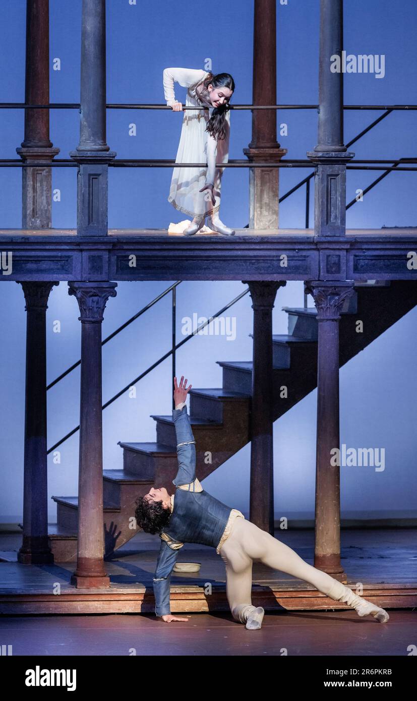 Hamburg, Germany. 09th June, 2023. Dancers Louis Musin as Romeo and ...
