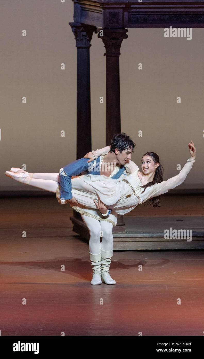 Hamburg, Germany. 09th June, 2023. Dancers Louis Musin as Romeo and ...