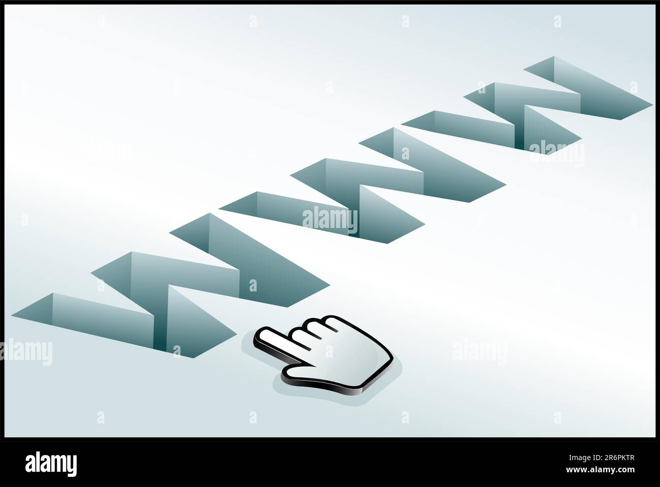 illustration of www with hand pointer Stock Vector Image & Art - Alamy