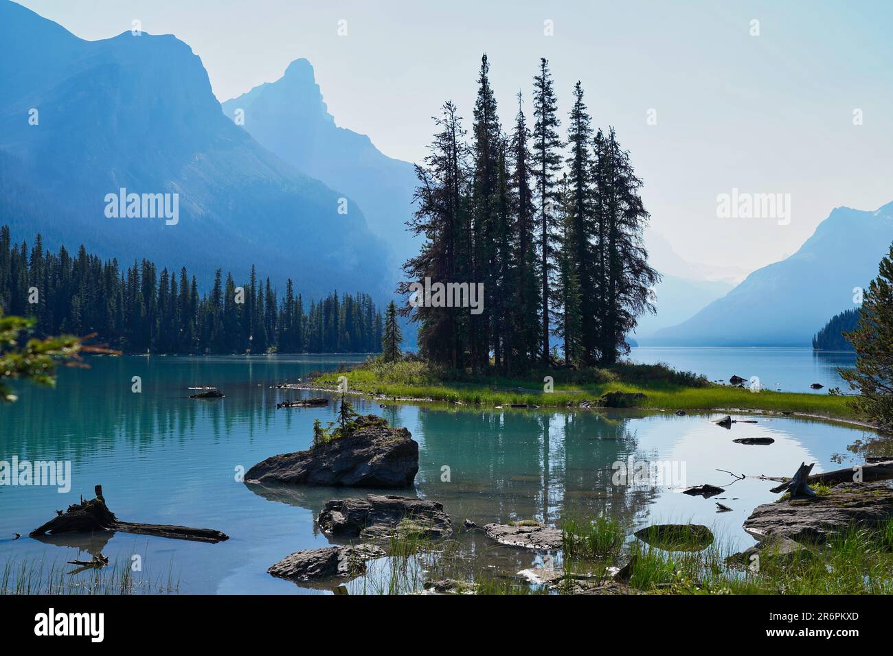 World famous and Iconic Spirit Island, a holy place for the Stoney ...