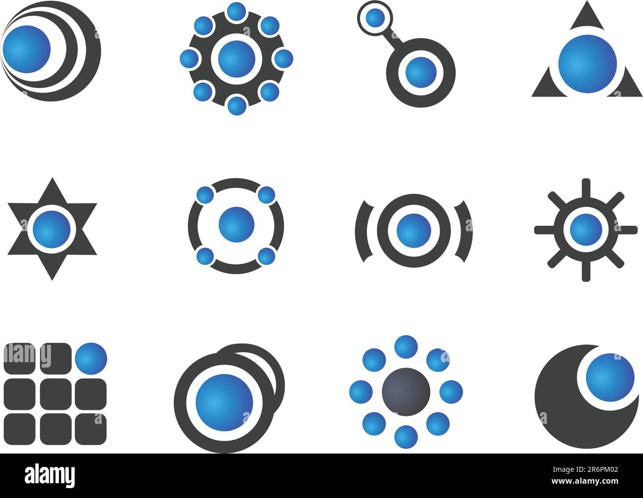 Set of 12 design elements and various graphics Stock Vector Image & Art ...