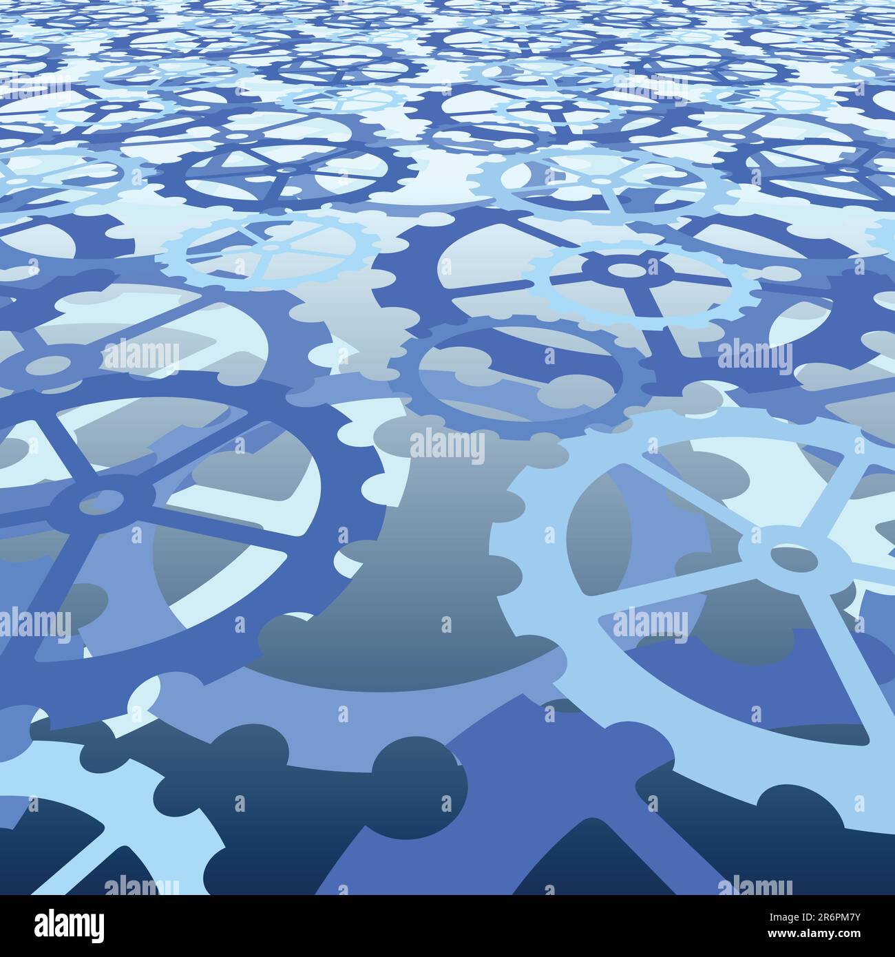 Editable vector illustration of overlapping cog wheels Stock Vector ...