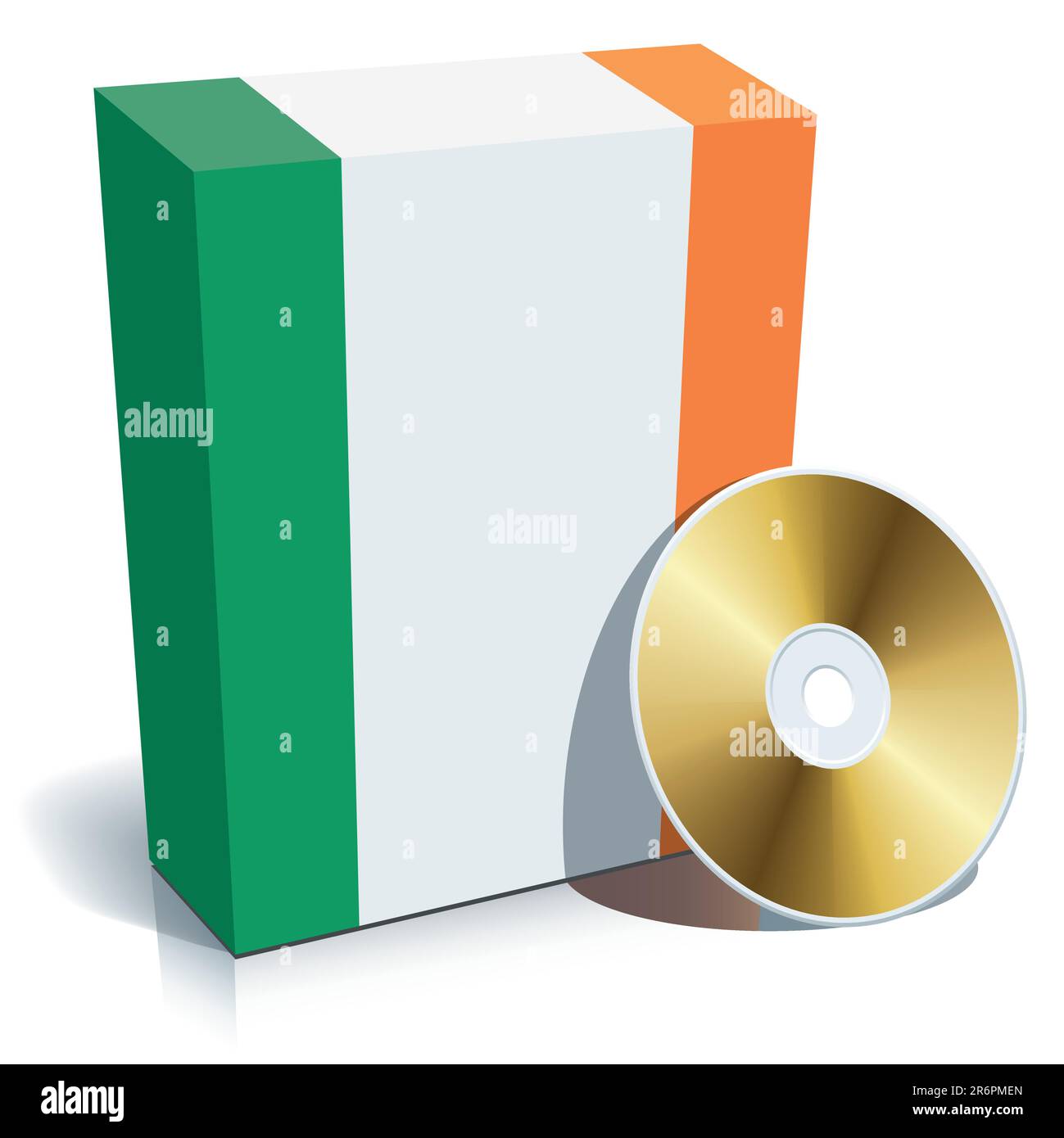 Irish software box with national flag colors and CD Stock Vector Image ...