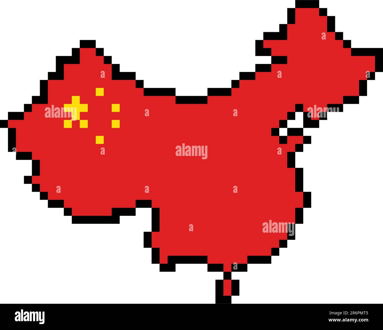 China pixel flag map hi-res stock photography and images - Alamy