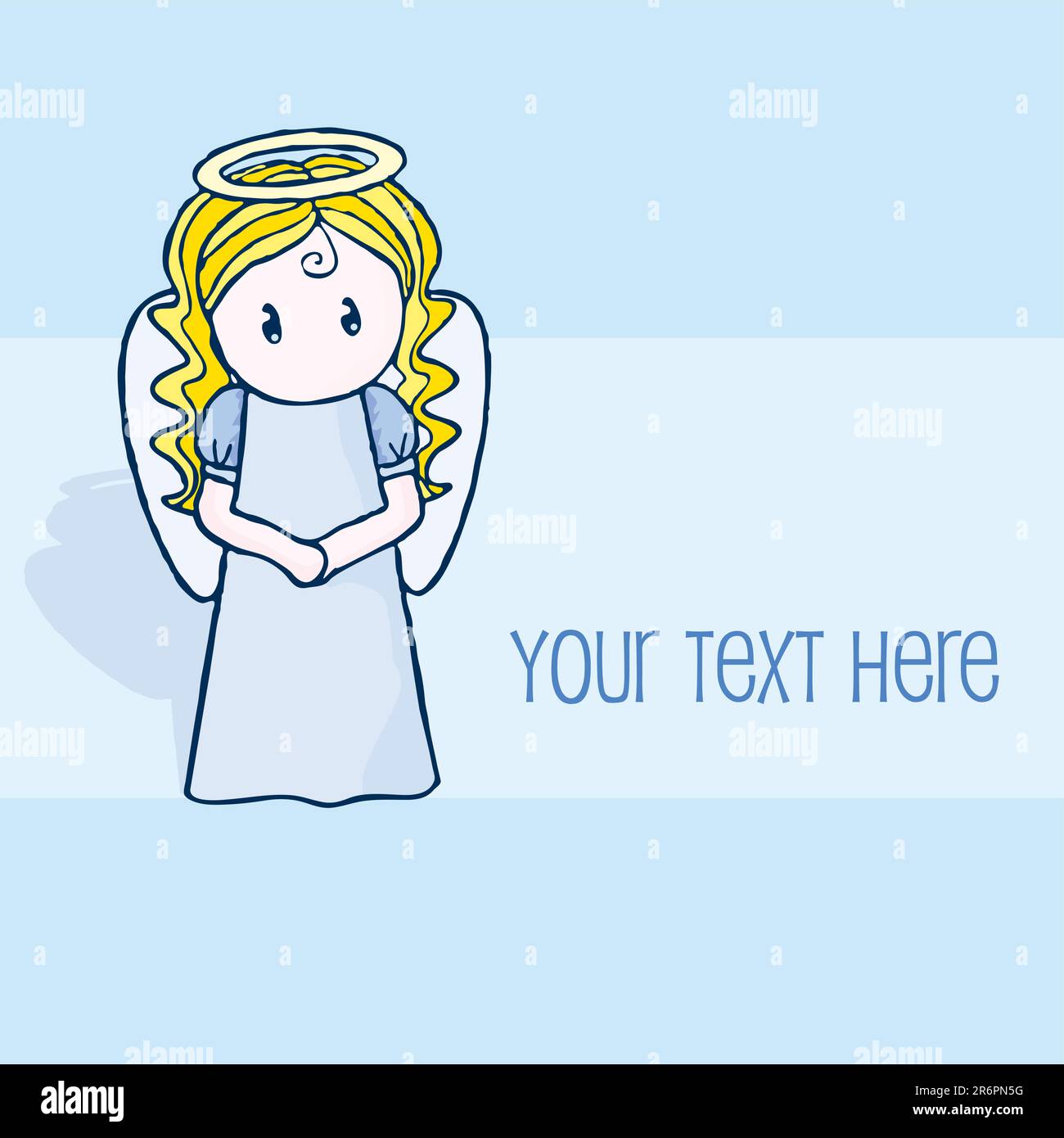 Vector greeting card with angel Stock Vector Image & Art - Alamy