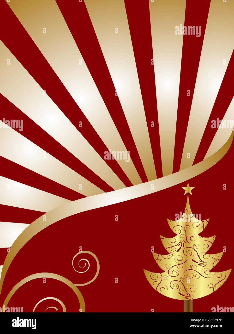 Beautiful red happy christmas card Stock Vector Images - Alamy