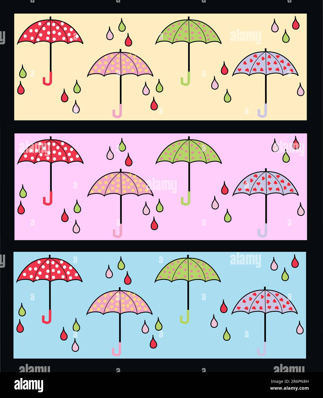 Umbrella artwork Stock Vector Images - Alamy