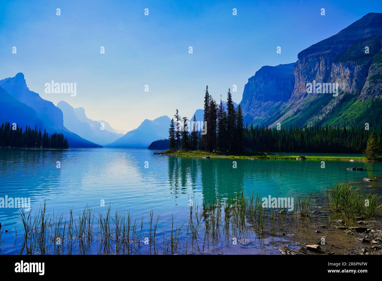 World famous and Iconic Spirit Island, a holy place for the Stoney ...
