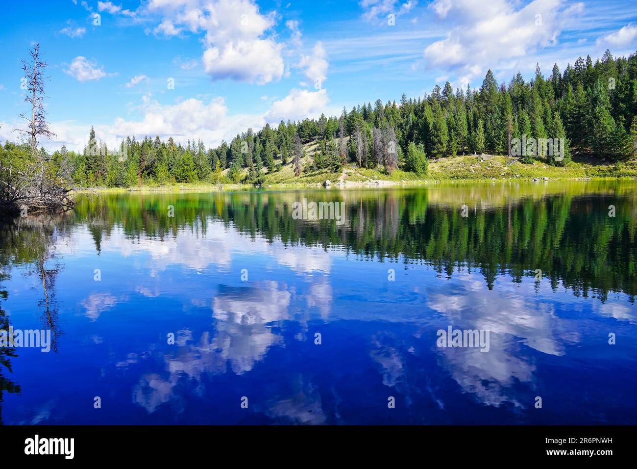 A Pristine Lake in the Valley of Five Lakes Region trek near Jasper in ...