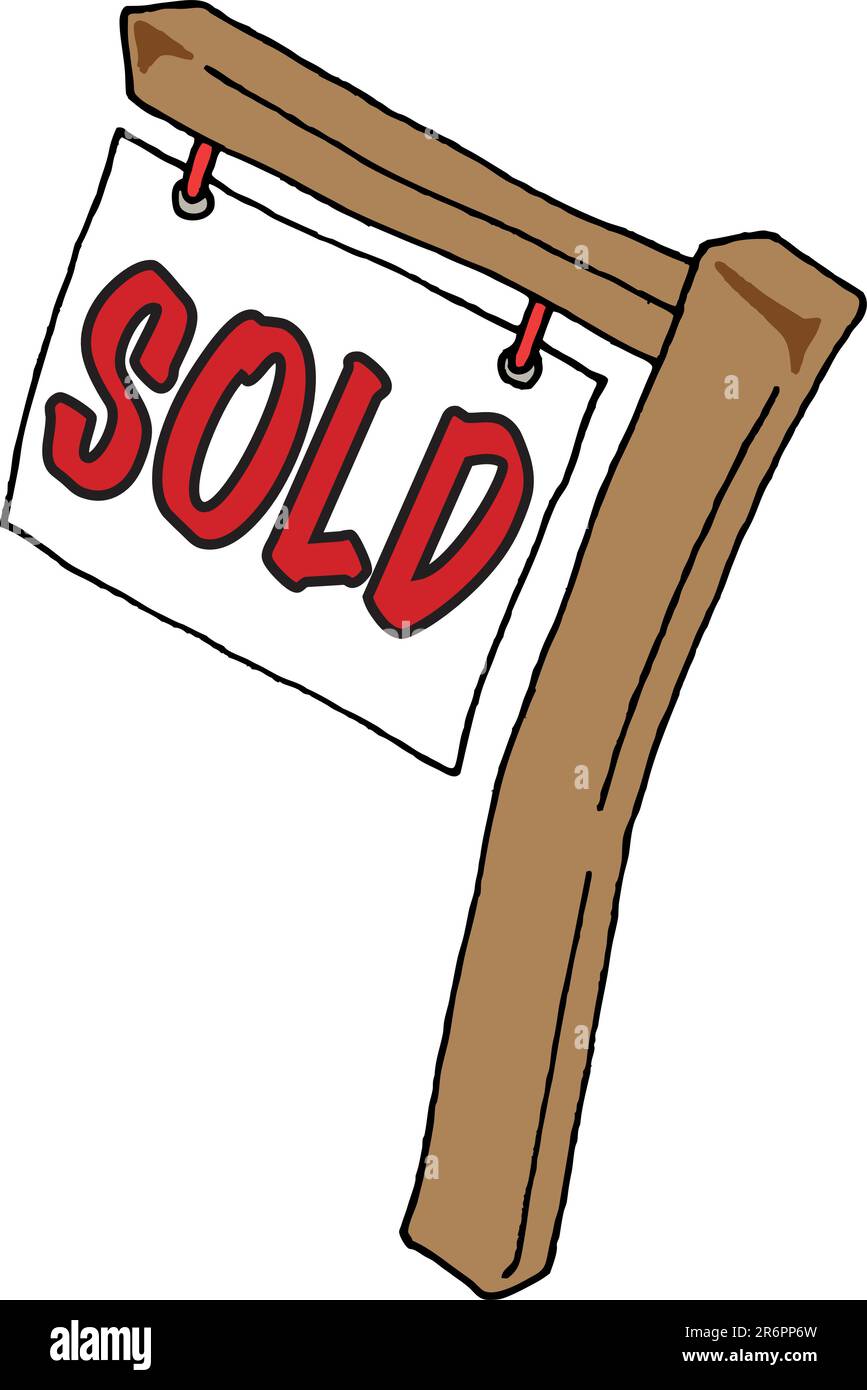 Vector image of a Real Estate Sold Sign Stock Vector Image & Art - Alamy