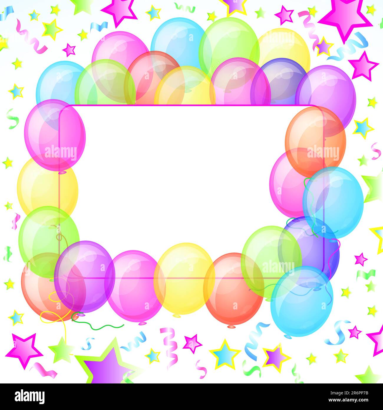 Party Balloons Banner - Illustration for your design Stock Vector Image ...