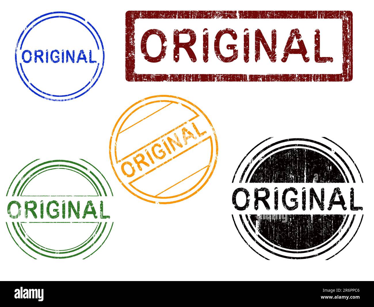 5 Grunge effect Office Stamp with the word ORIGINAL in a grunge ...