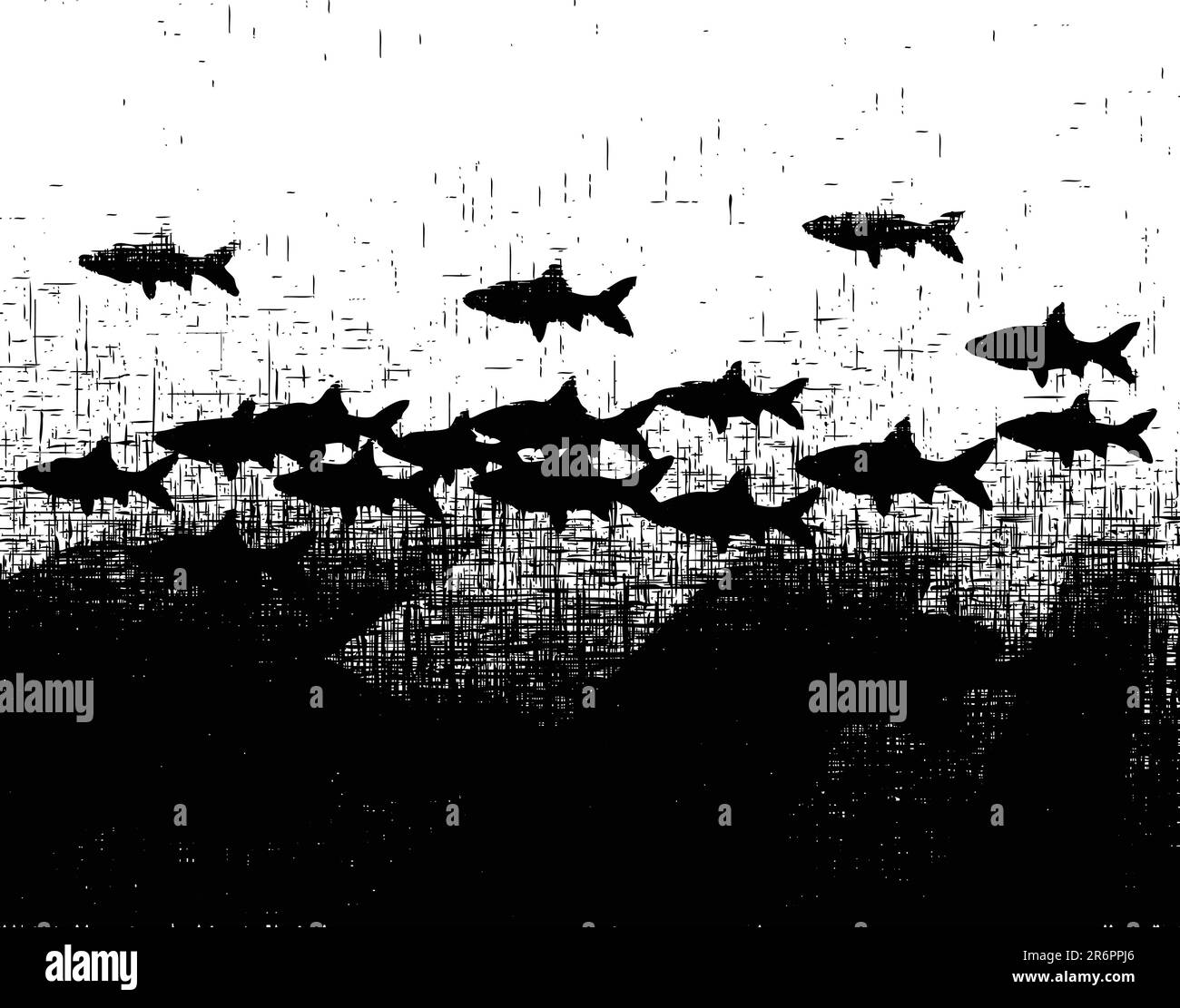 Murky underwater habitat Black and White Stock Photos & Images - Alamy