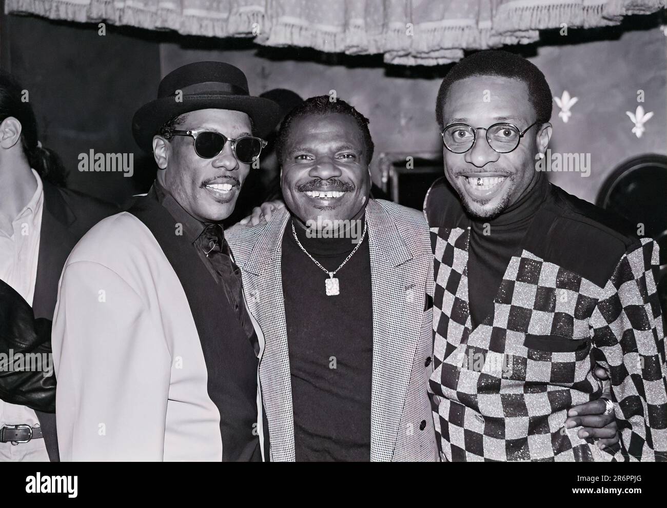 Gap Band's Wilson brothers with Al Green (C). Celebrities from the mid ...