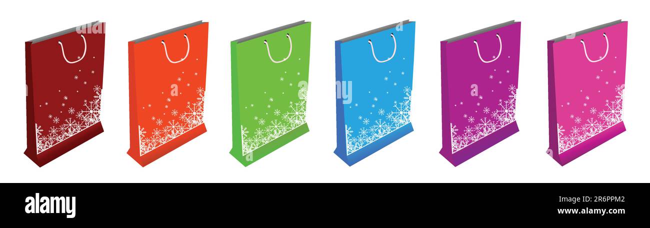 set of gift bags in vector - EPS vector format available Stock Vector ...