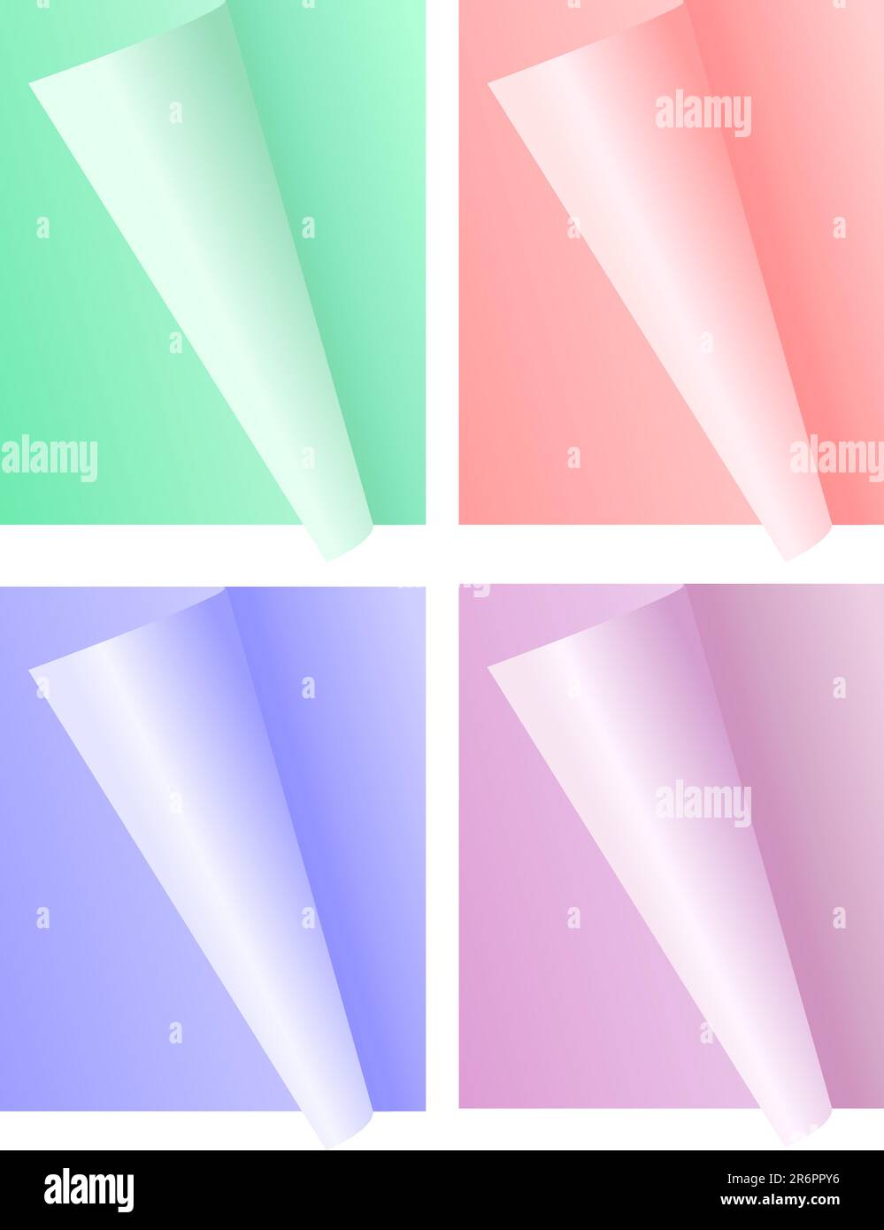 Bended paper sheet - vector Stock Vector Image & Art - Alamy