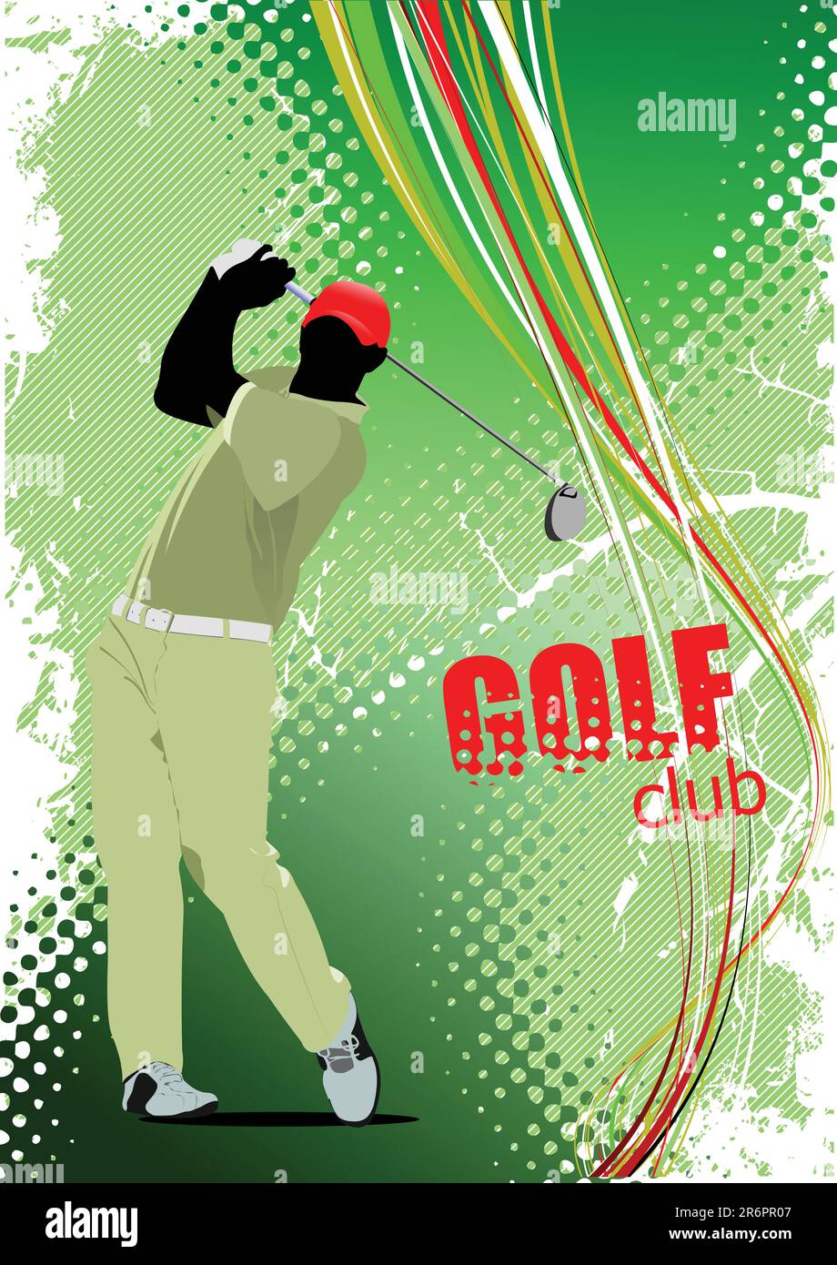 Poster with Golf players. Vector illustration Stock Vector Image & Art ...