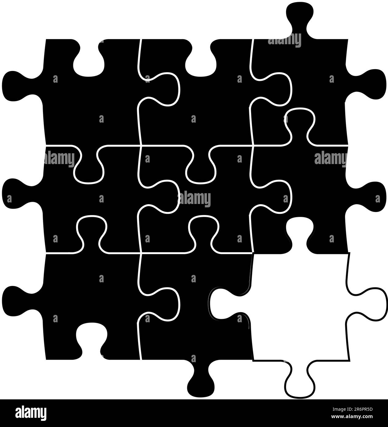 Team puzzle pieces Black and White Stock Photos & Images - Alamy