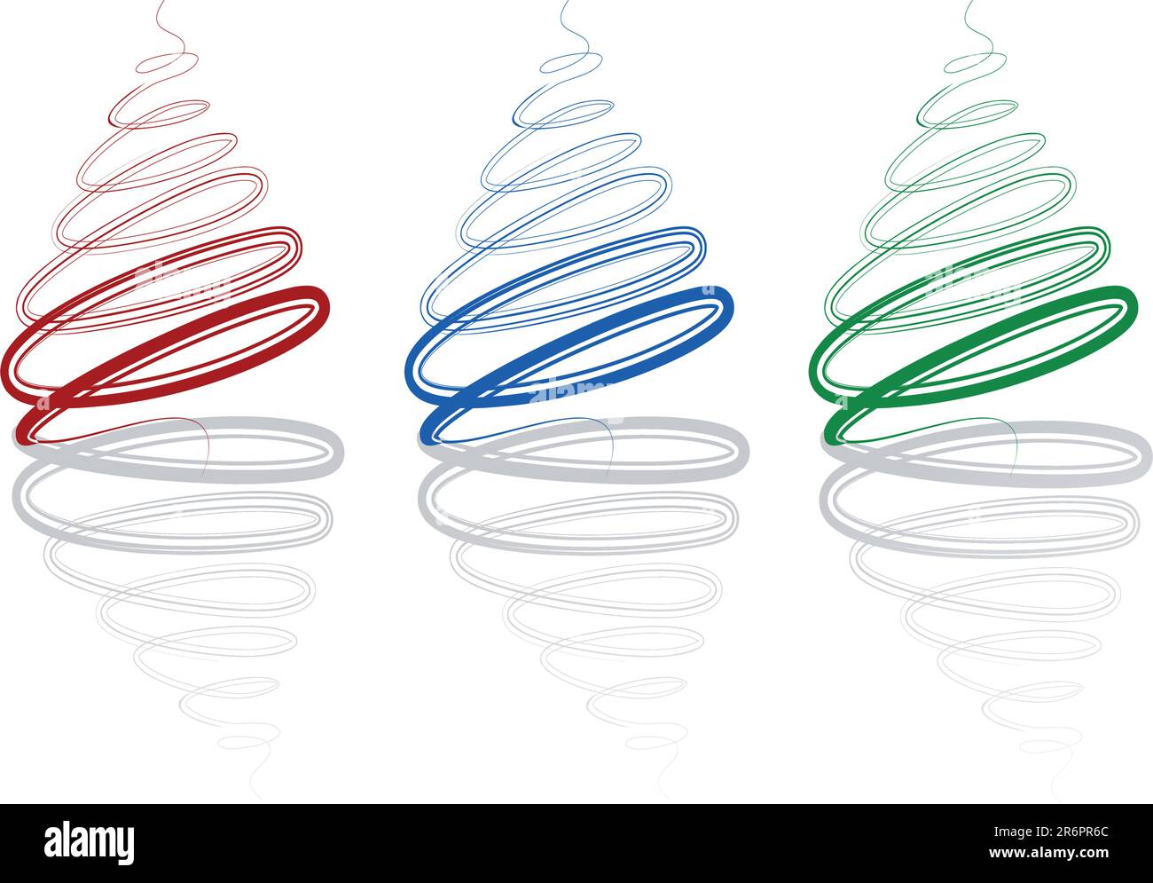 set of abstract christmas trees, vector background Stock Vector Image ...