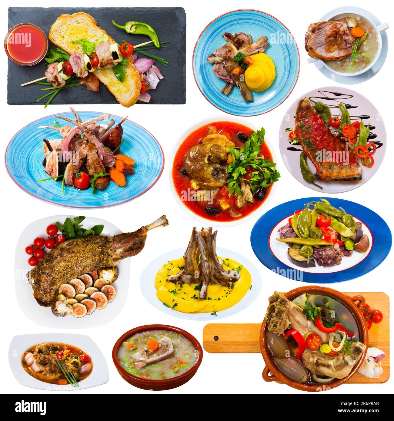 Set of lamb dishes Stock Photo - Alamy