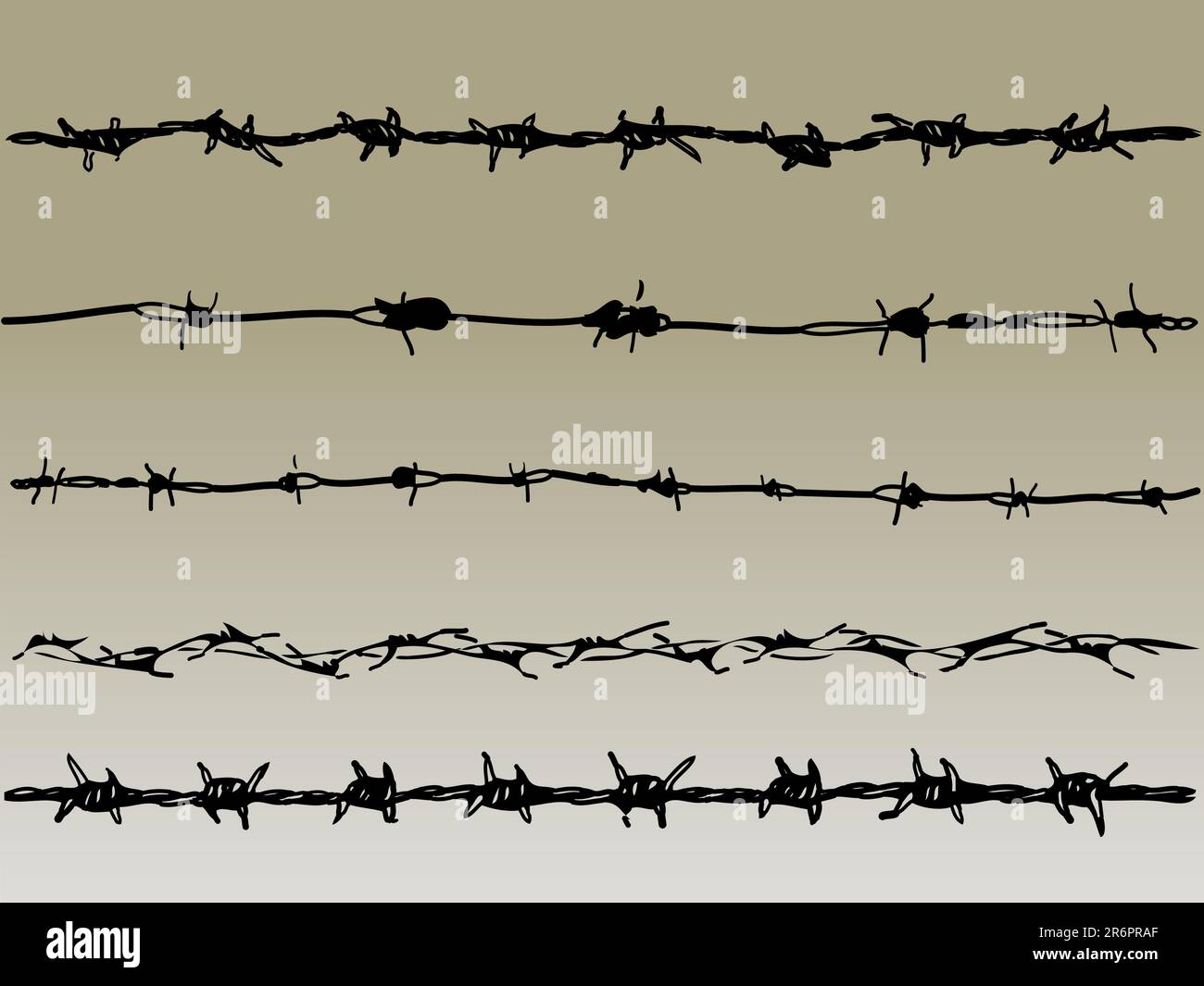 Barbed Wire elements 1 - 5 vector barbed wire graphic elements Stock ...