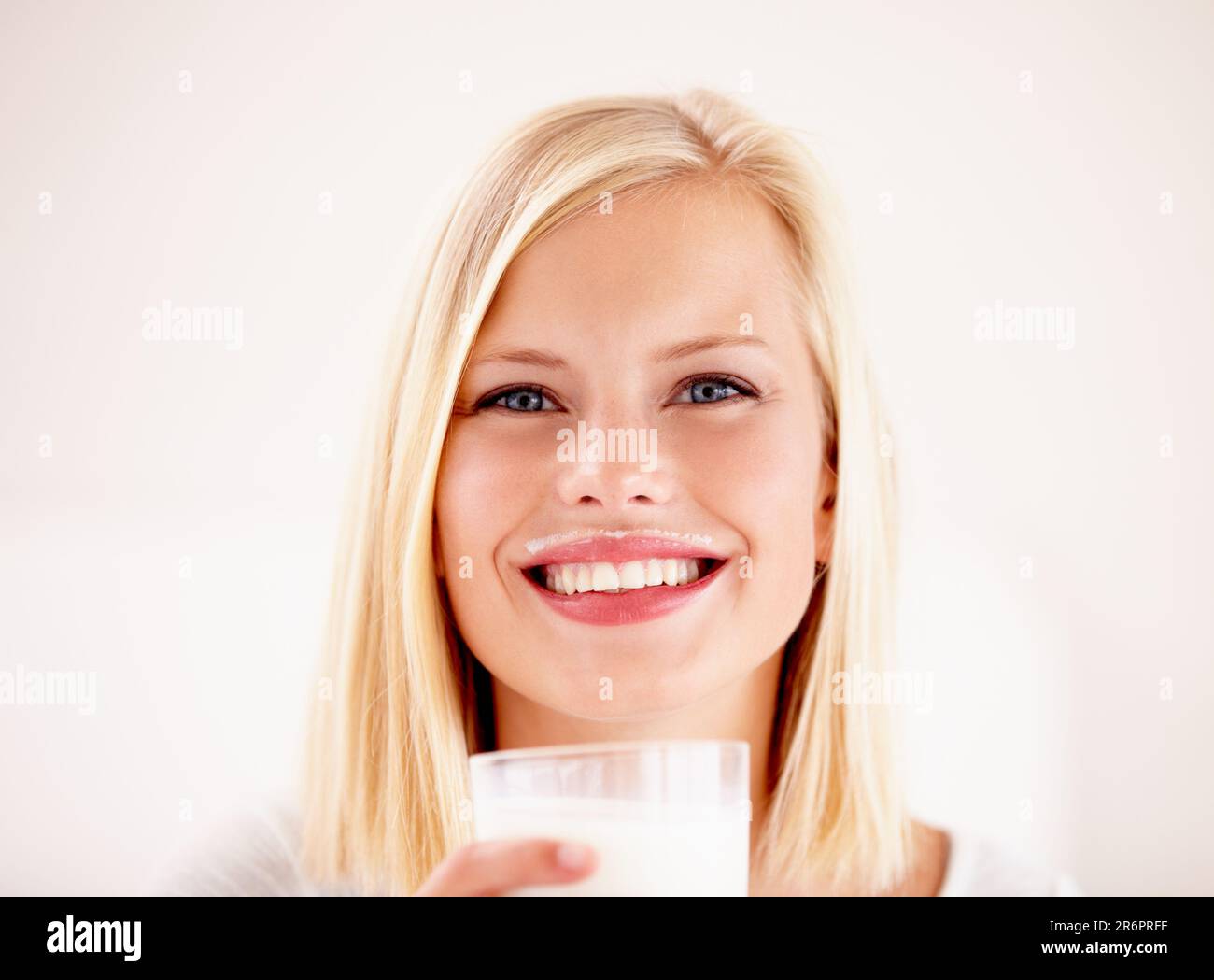 Milk mustache woman hi-res stock photography and images - Alamy
