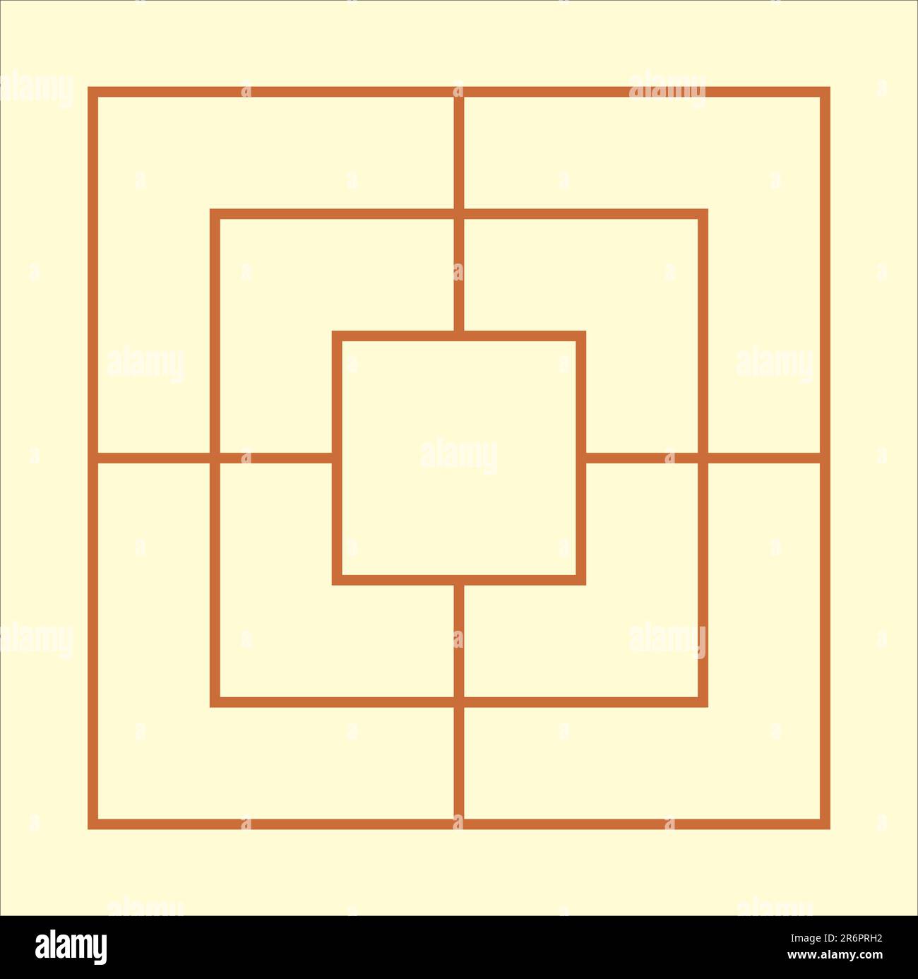 Vector illustration of nine men morris game board Stock Vector Image ...