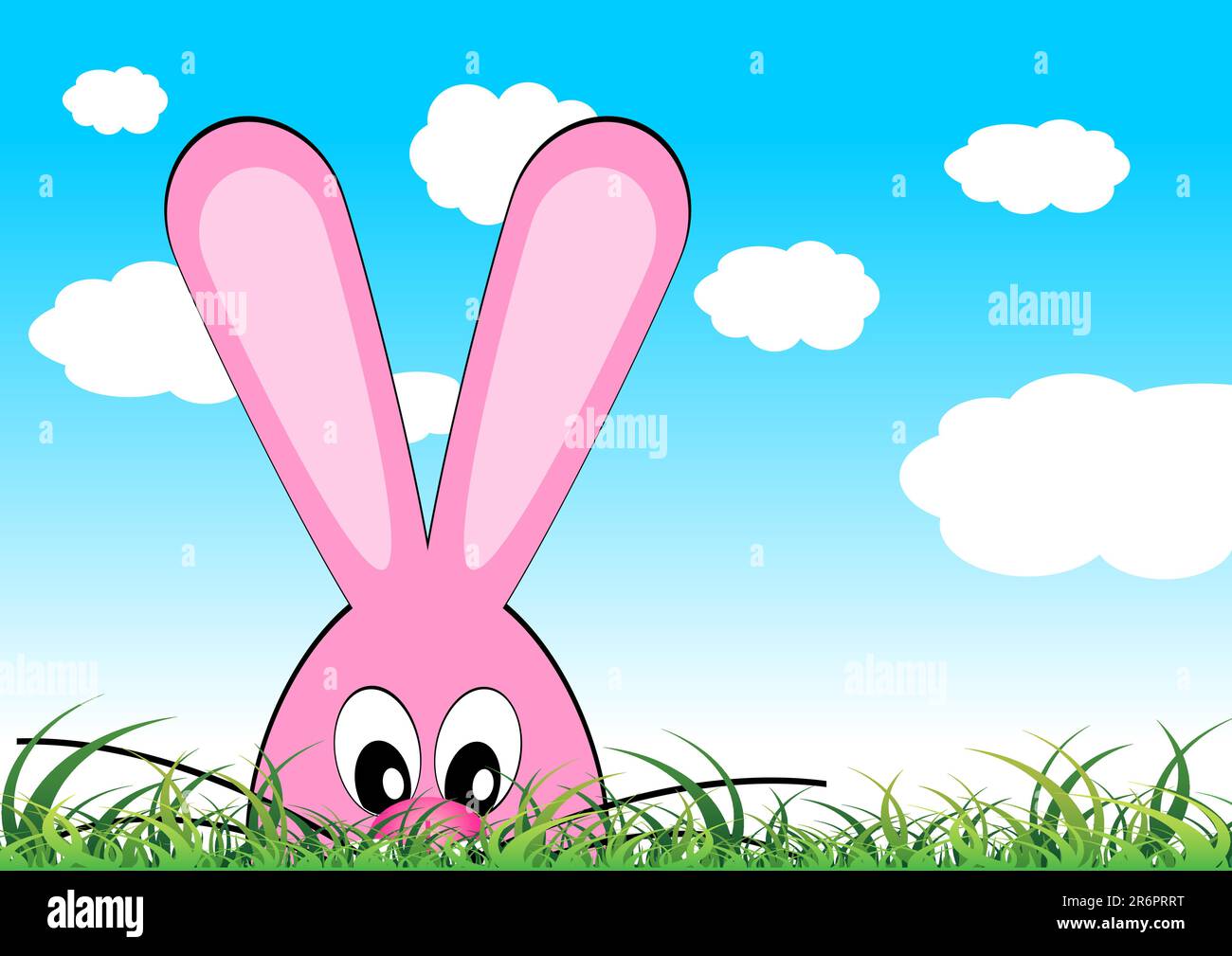 Rabbit peeping Stock Vector Images - Alamy