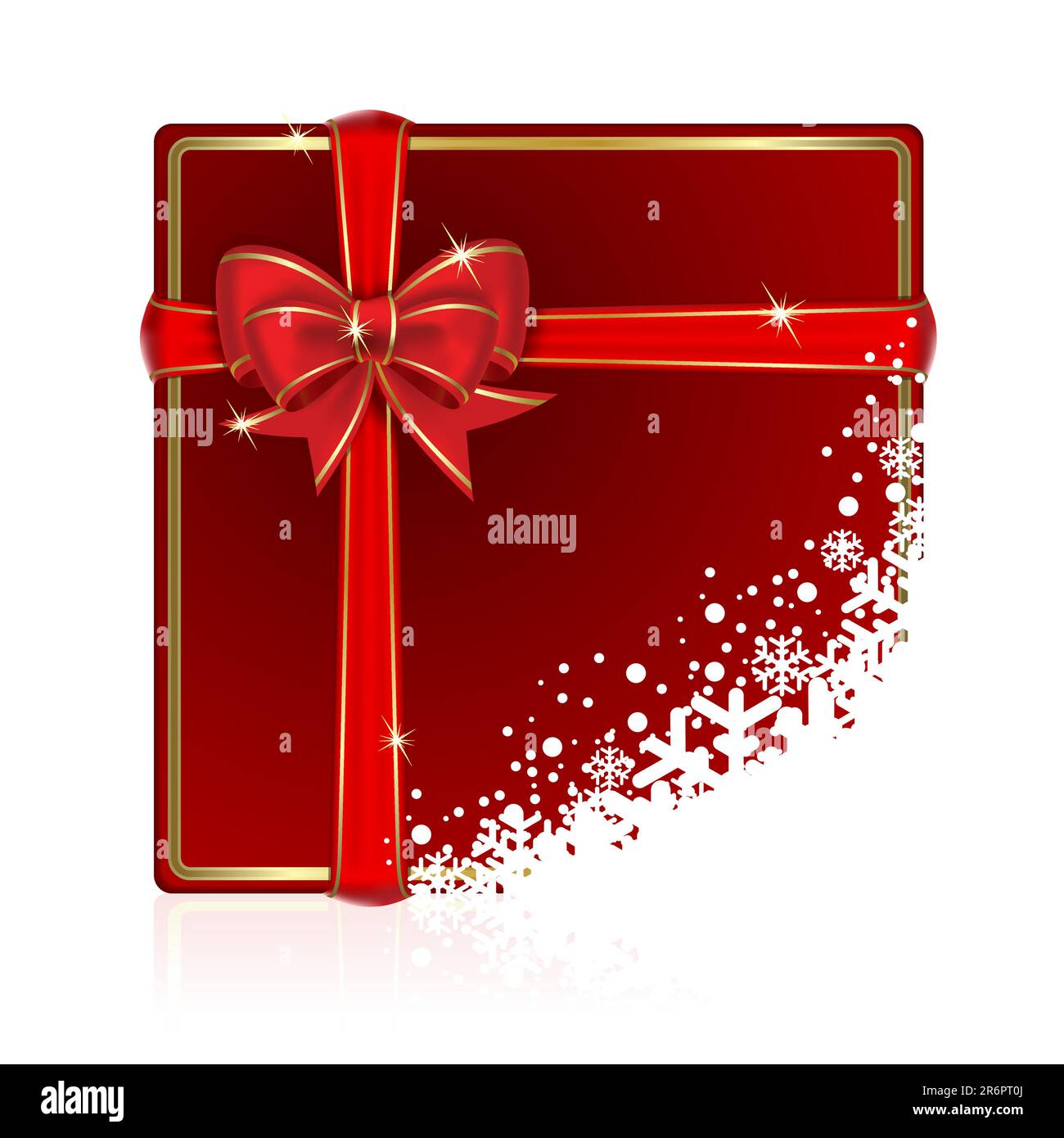 Red greeting card with gold frame and bow Stock Vector Image & Art - Alamy