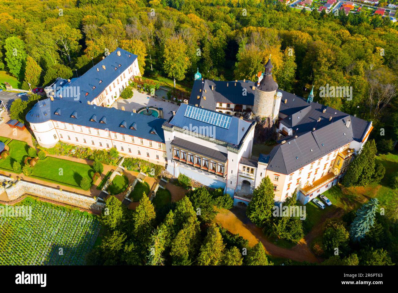 Aerial view zbiroh castle hi-res stock photography and images - Alamy