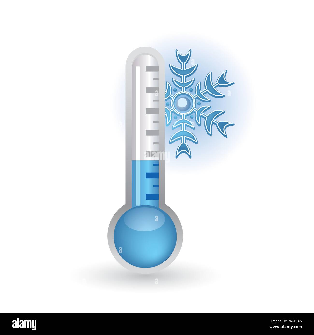 thermometer with snowflakes Stock Vector Image & Art - Alamy