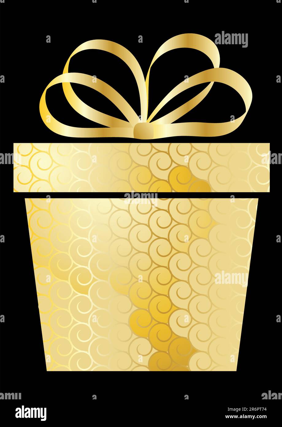 Gift box on winter Stock Vector Images - Alamy