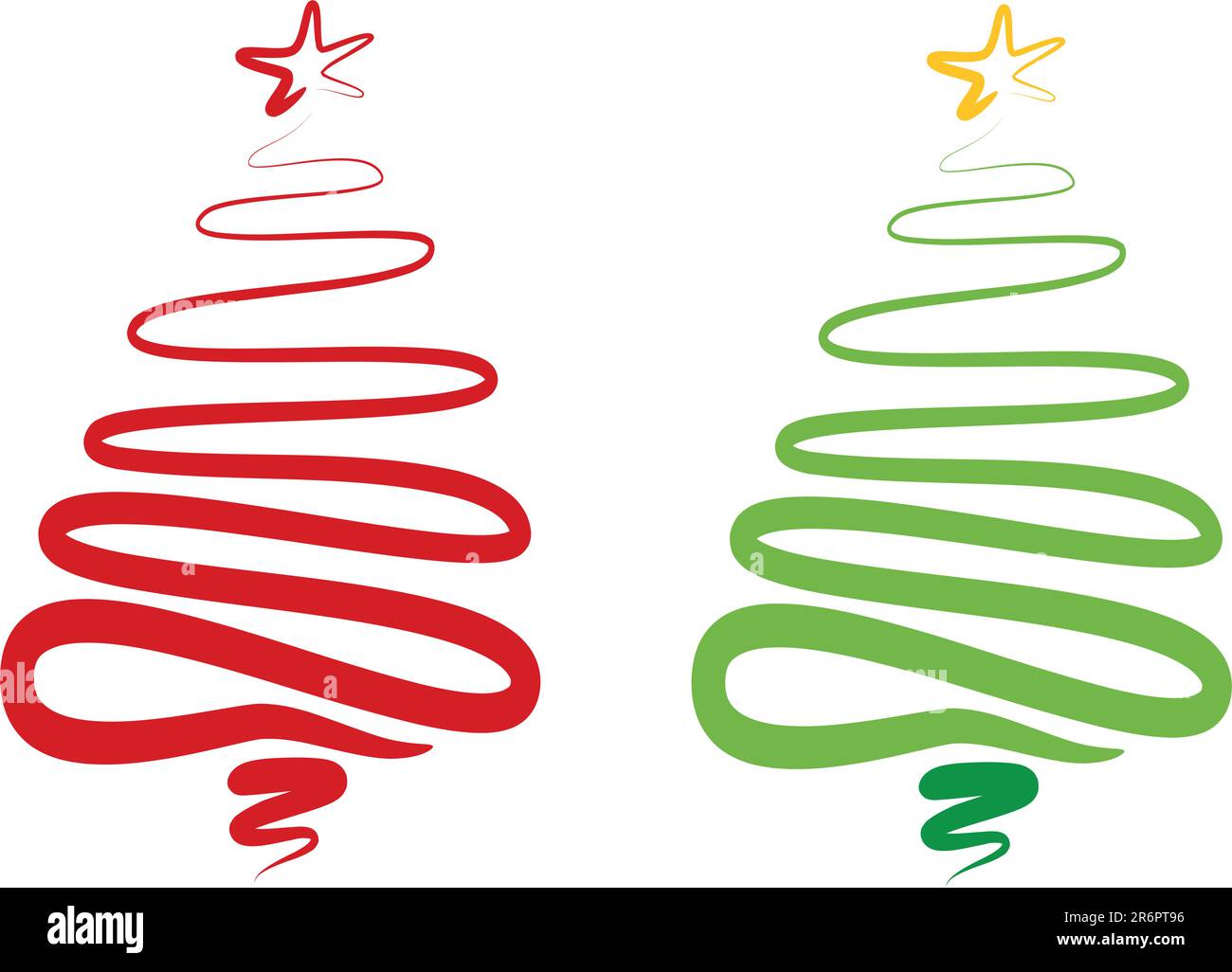 red and green abstract christmas tree, vector illustration Stock Vector ...