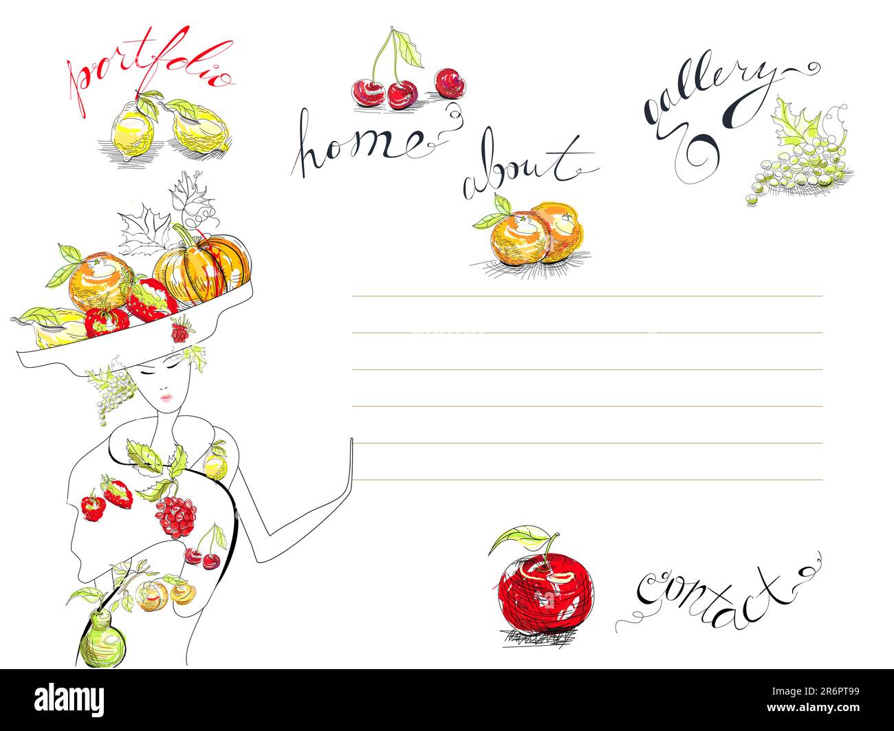 Template for web design with fruit Stock Vector Image & Art - Alamy