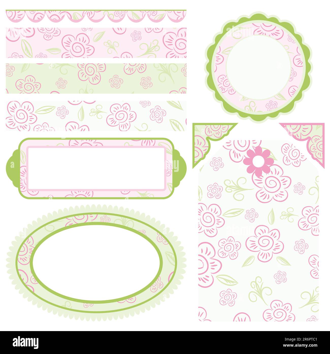 Set Of Elements For Design. Floral Motive Stock Vector Image & Art - Alamy
