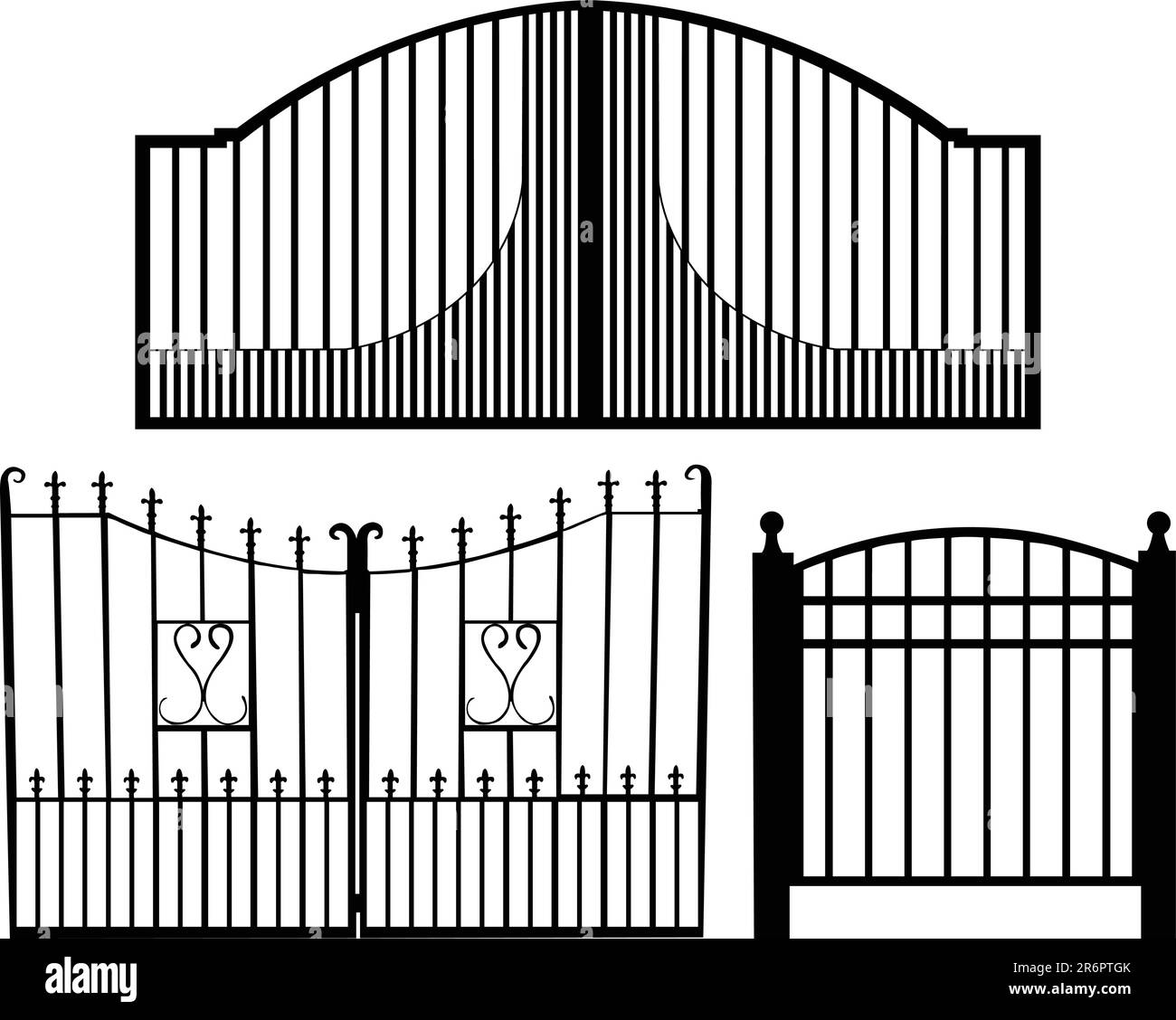 gate collection silhouette - vector Stock Vector Image & Art - Alamy