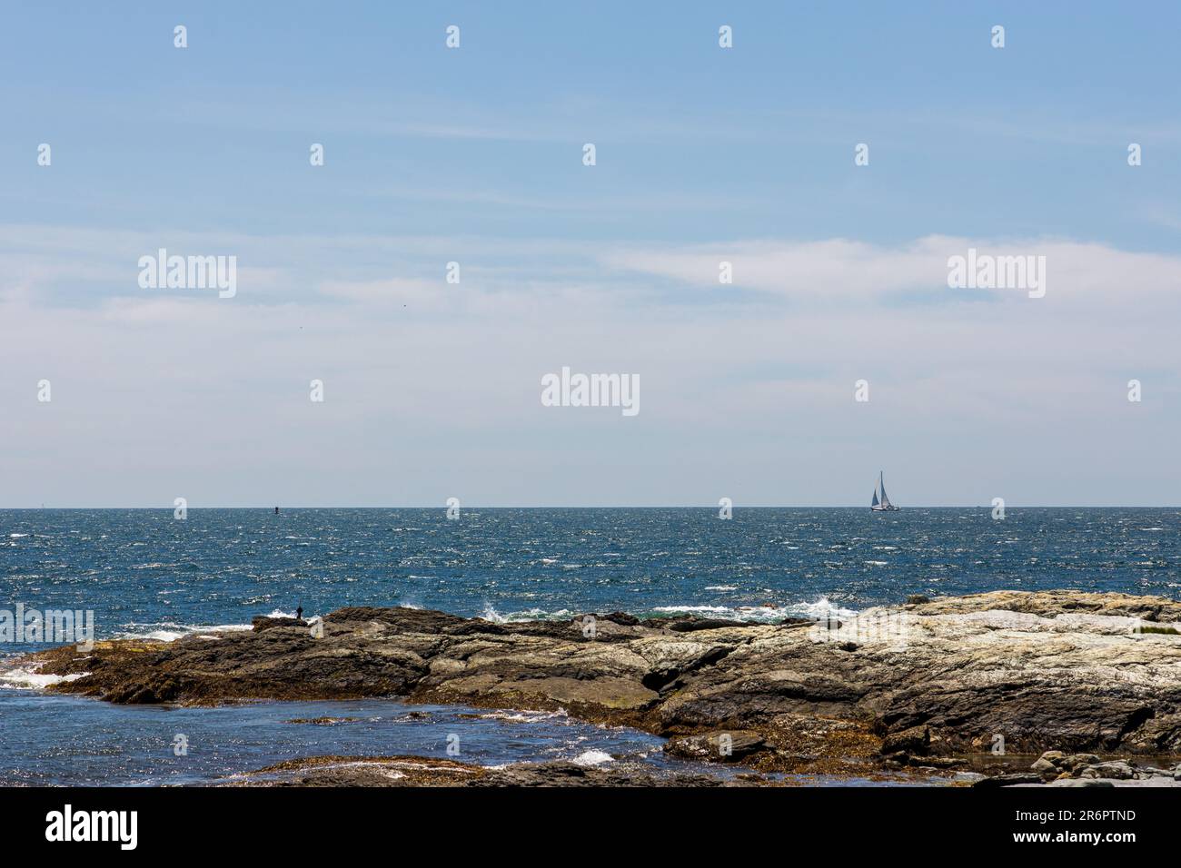 Beautiful rocks formations in the Narraganset Bay, Rhode Island Stock ...