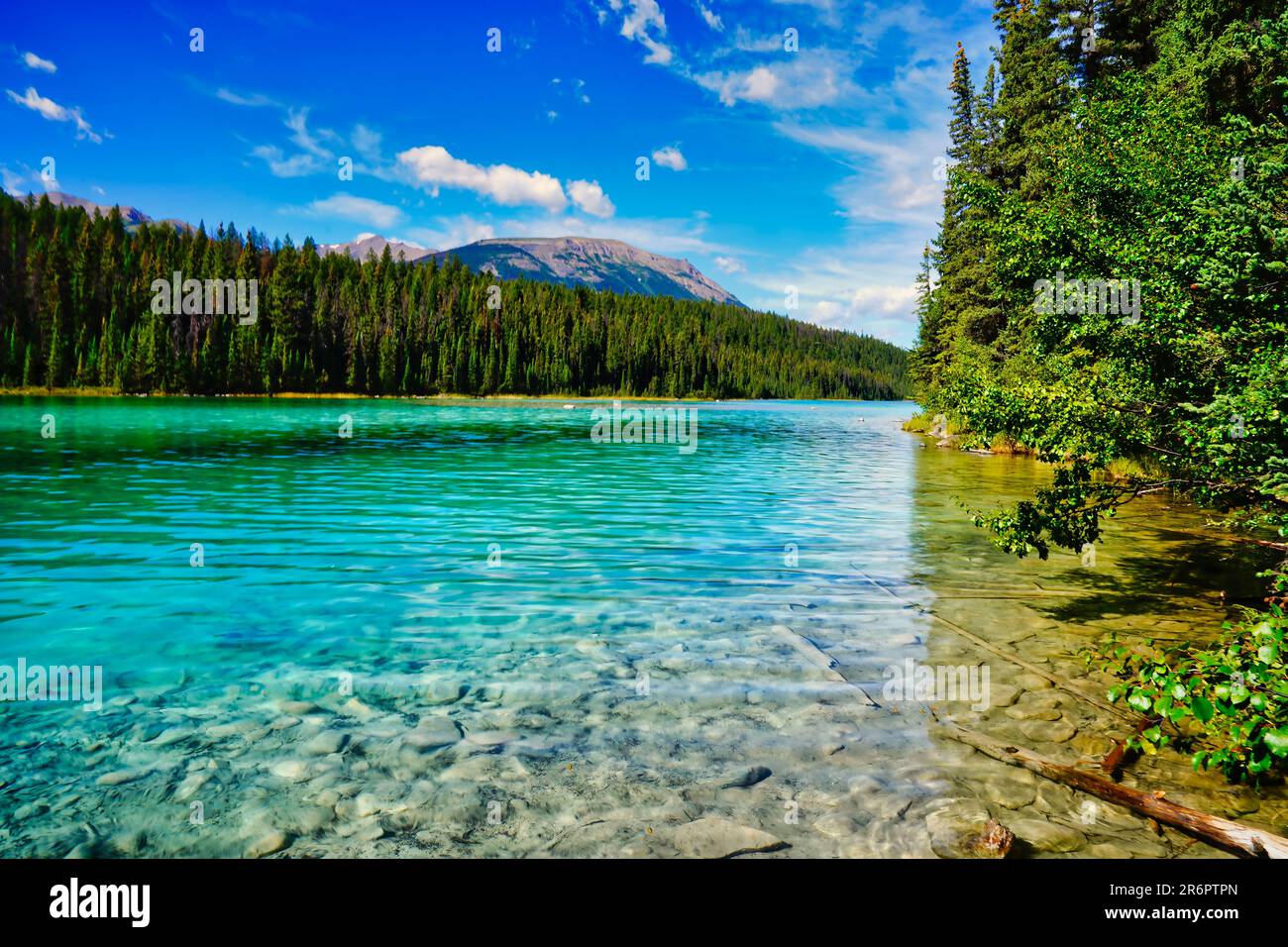 Crystal clear, emerald and sapphire hued lake waters in the Valley of ...