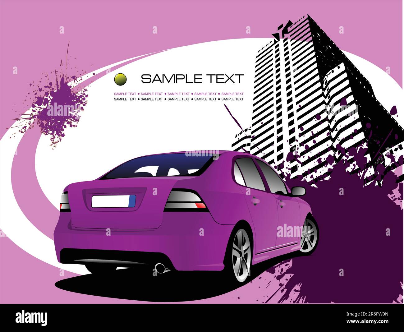 Purple business background with car image. Vector illustration Stock ...
