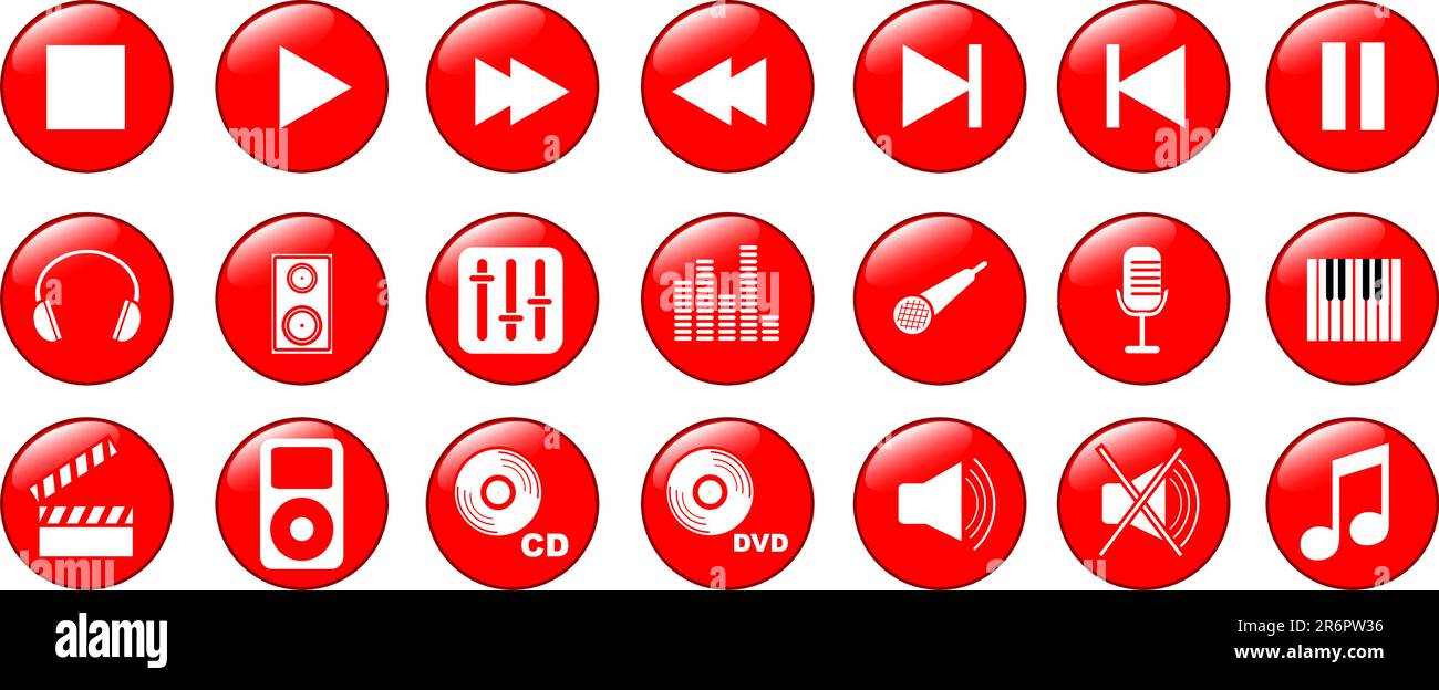 Music icons set Stock Vector Images - Alamy