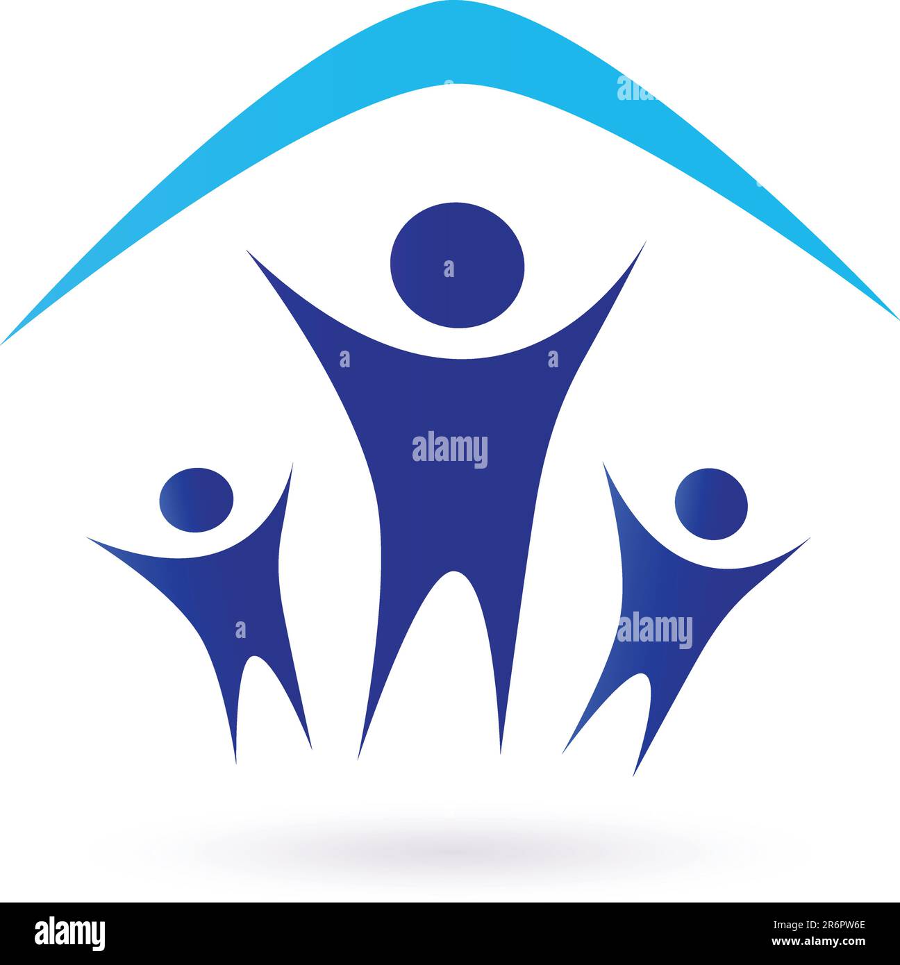 Family under one roof pictogram. Vector Icon inspired by people, family ...