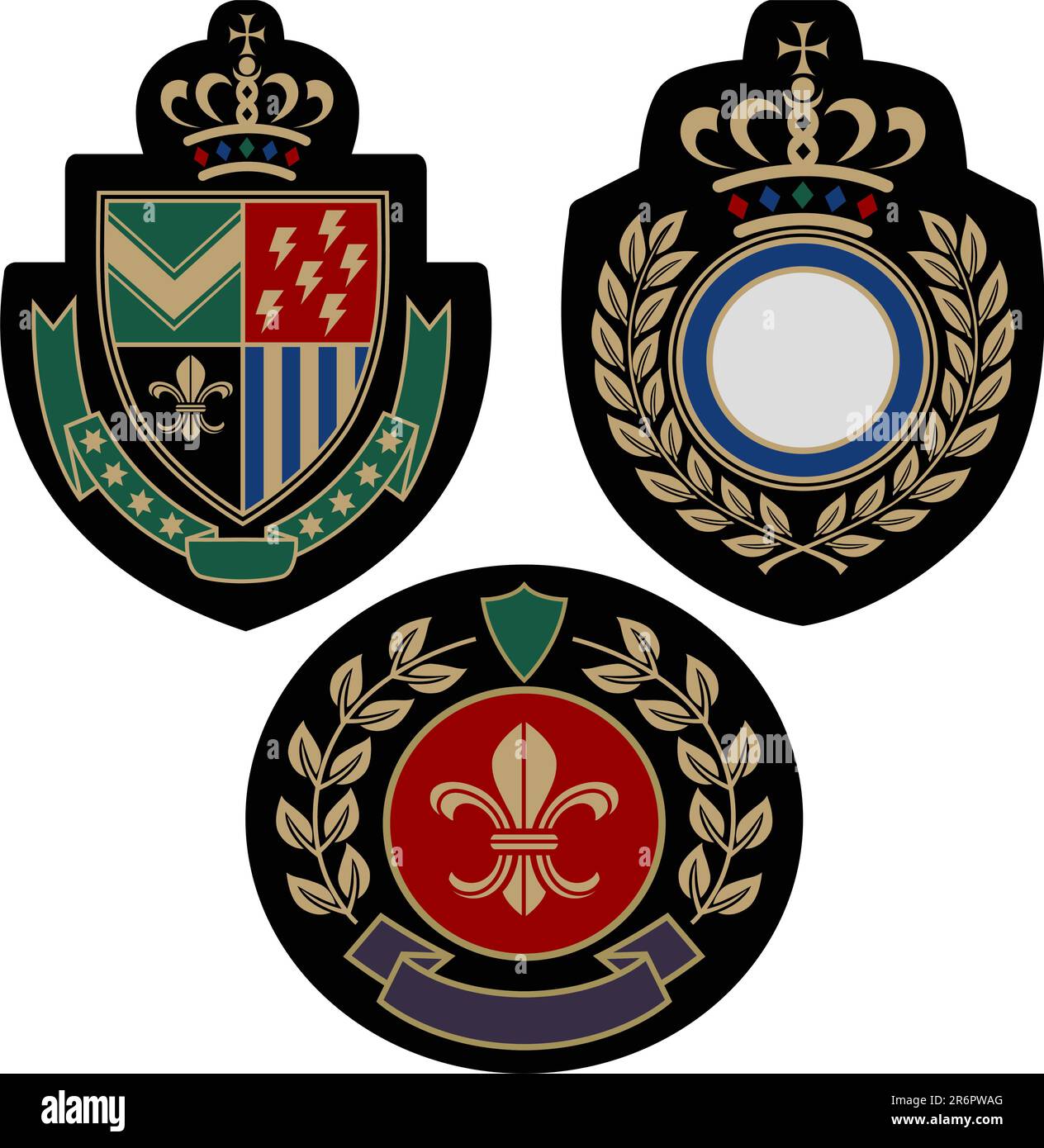 Illustration shield badge shape hi-res stock photography and images - Alamy