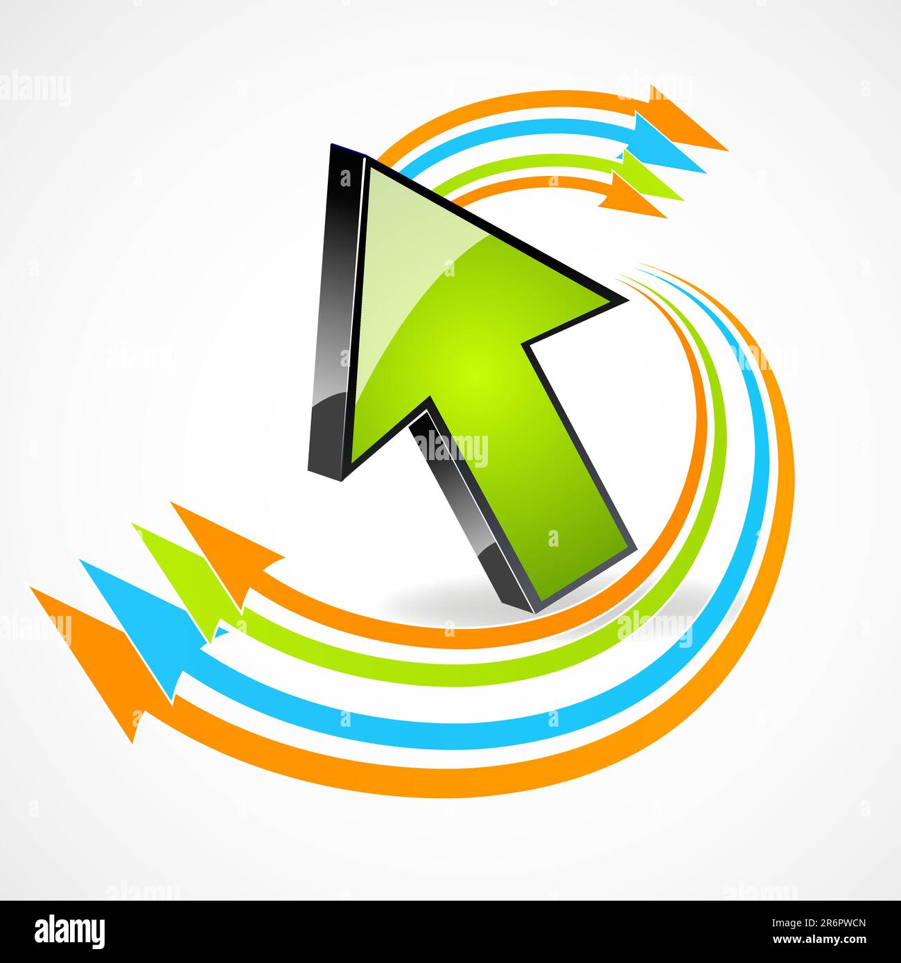 illustration of arrow with colorful curve Stock Vector Image & Art - Alamy