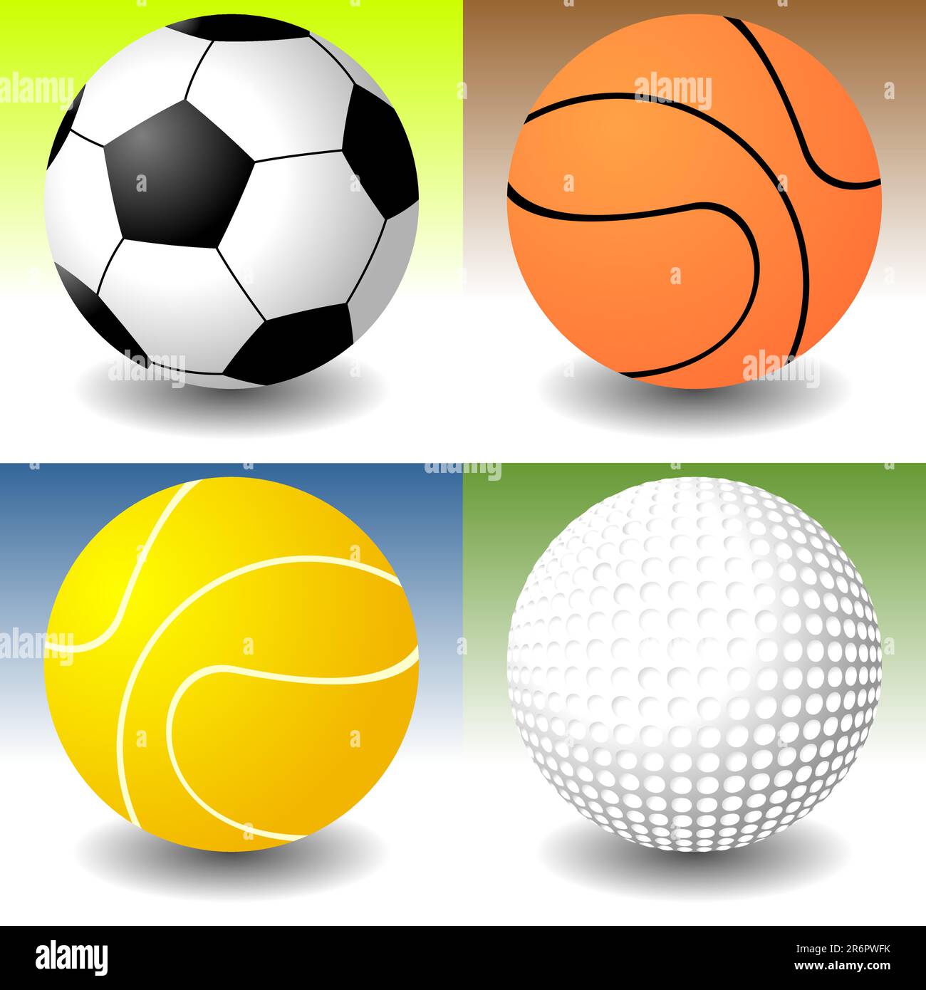 Sport balls over different color backgrounds Stock Vector Image & Art ...
