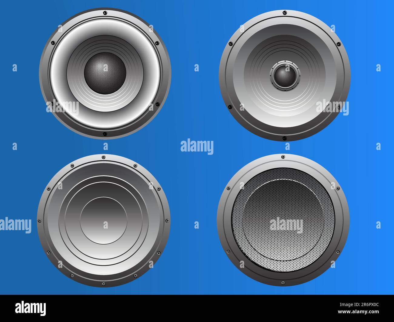 4 Pub and Disco style Loudspeakers in vector format Stock Vector Image ...