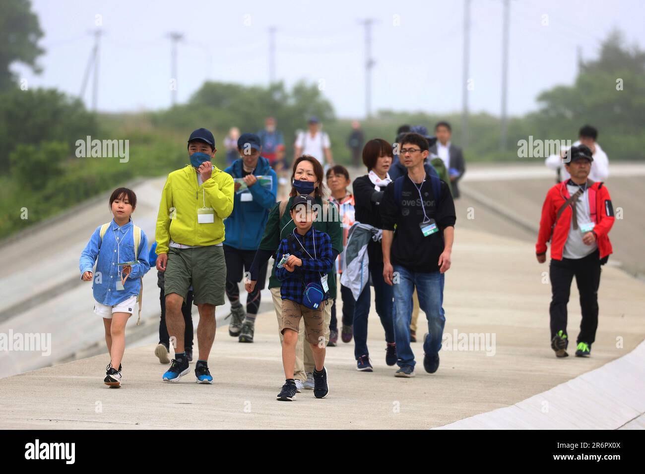 Michinoku Coastal Trail Walk in Kuji is held in Kuji City, Iwate Prefecture, northern Japan, on ...