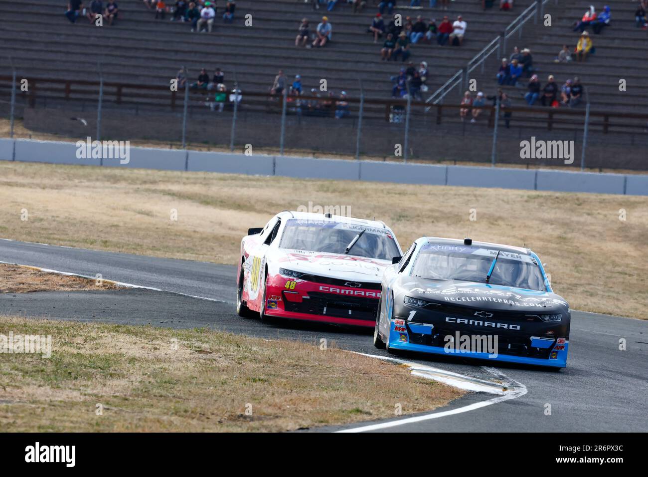 SONOMA, CA - JUNE 10: Sam Mayer (#1 JR Motorsports Accelerate Pros ...