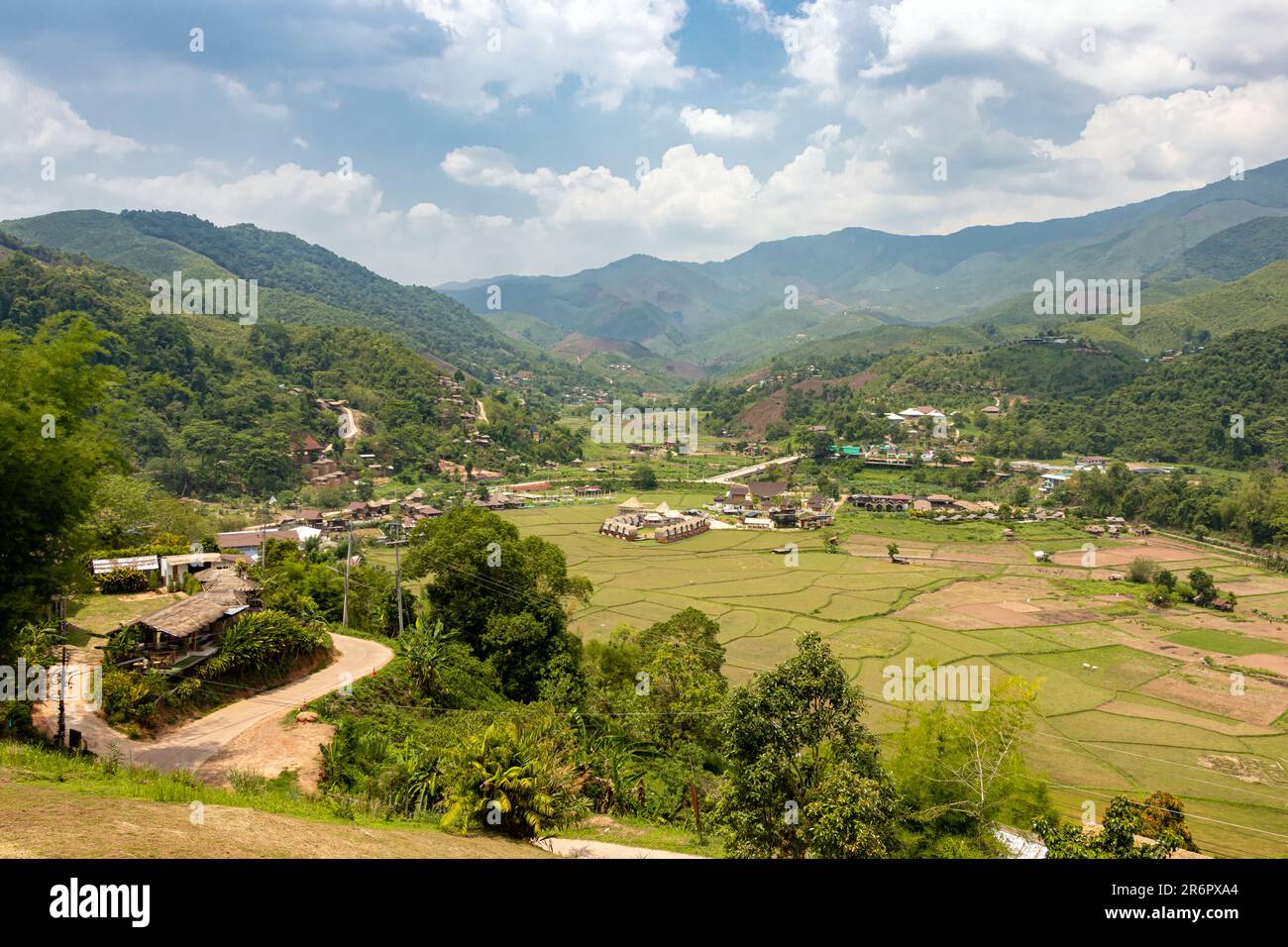 Rice fields in small village hi-res stock photography and images - Alamy
